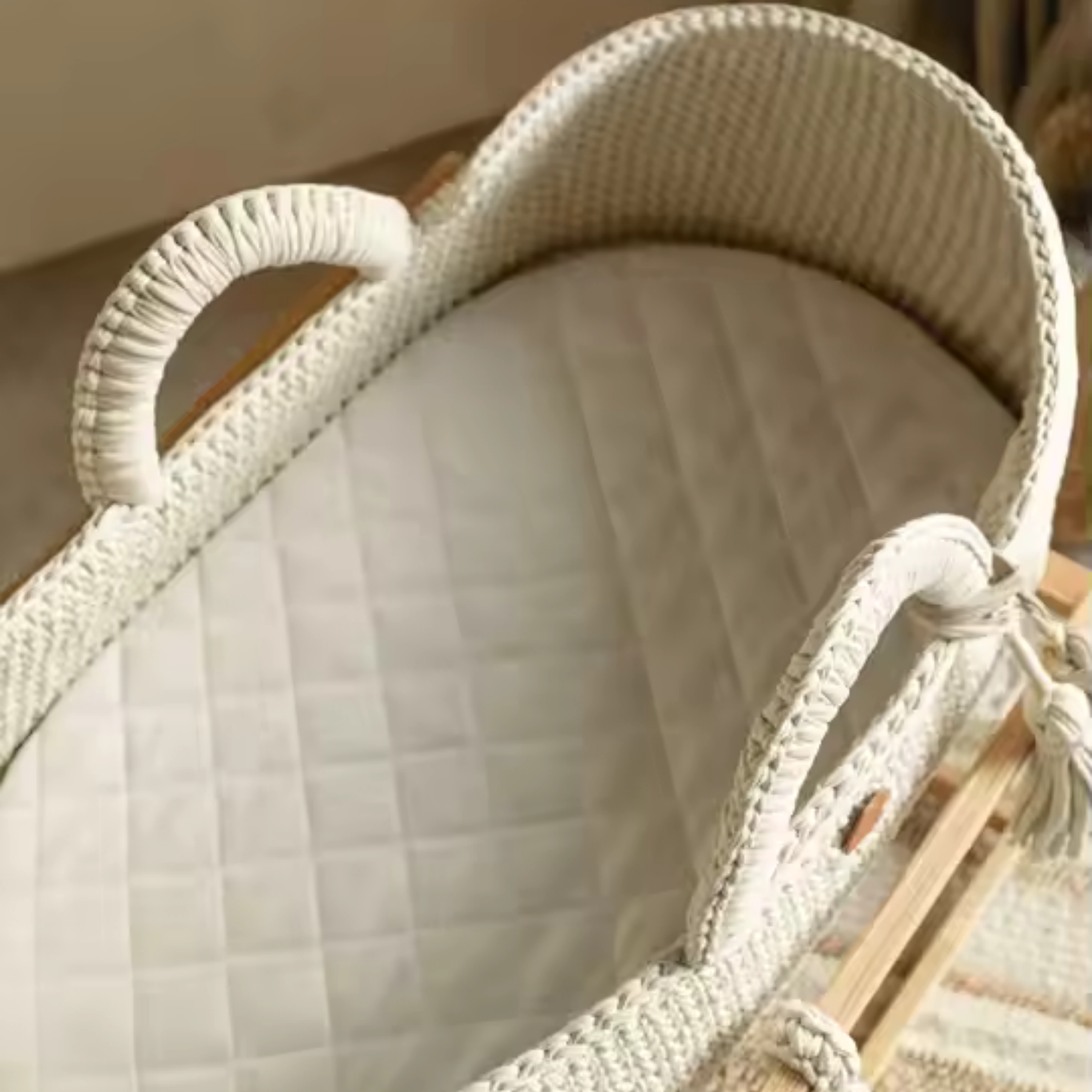 Lucca Baby Moses Basket Bassinet with Straight Hood – My Home Design