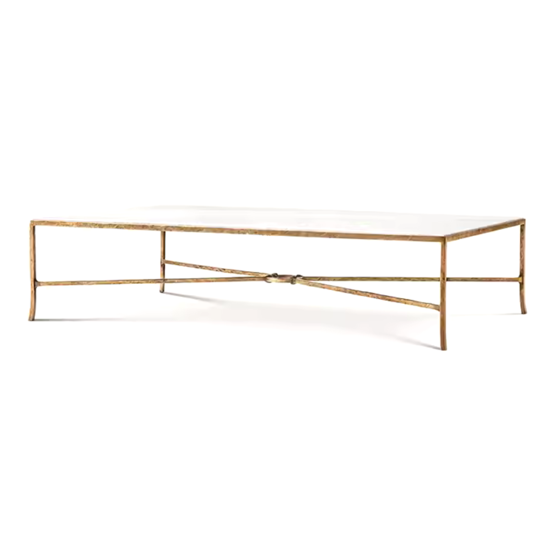 Milano Golden Forged Iron Frame Coffee Table Square – My Home Design