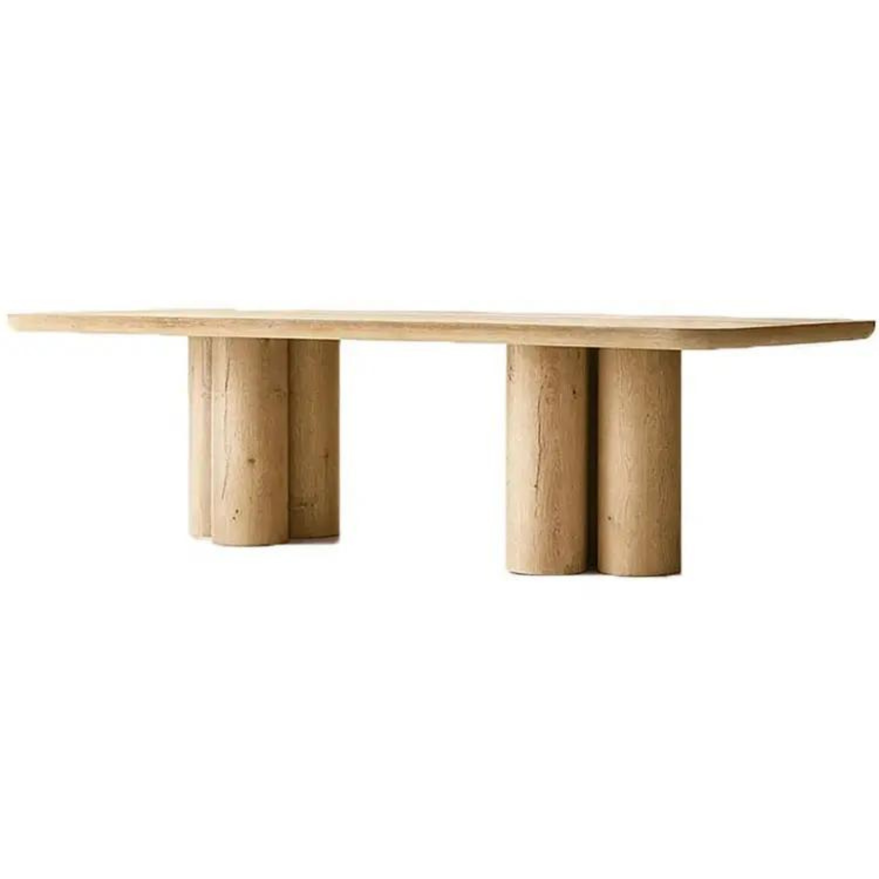Monsanto Rounded Corner Rectangular Shape Wood Dining Table – My Home ...