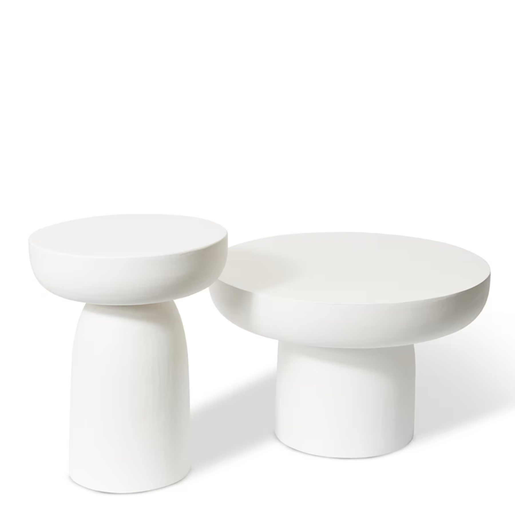 Solenne Tall White Side Table & Stool – My Home Design